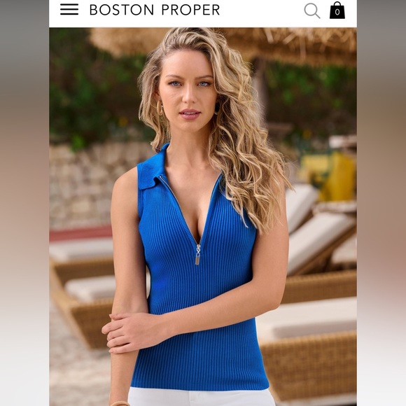 Boston Proper | Tops | Boston Proper Sleeveless Shell | Poshmark